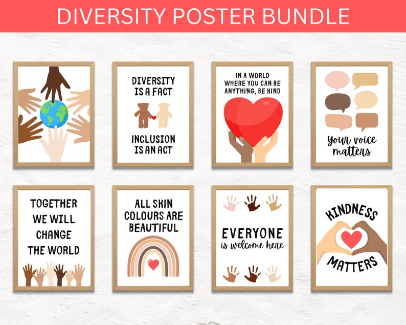 Diversity Poster Bundle | Equal Rights Printable Art | Inclusive ...