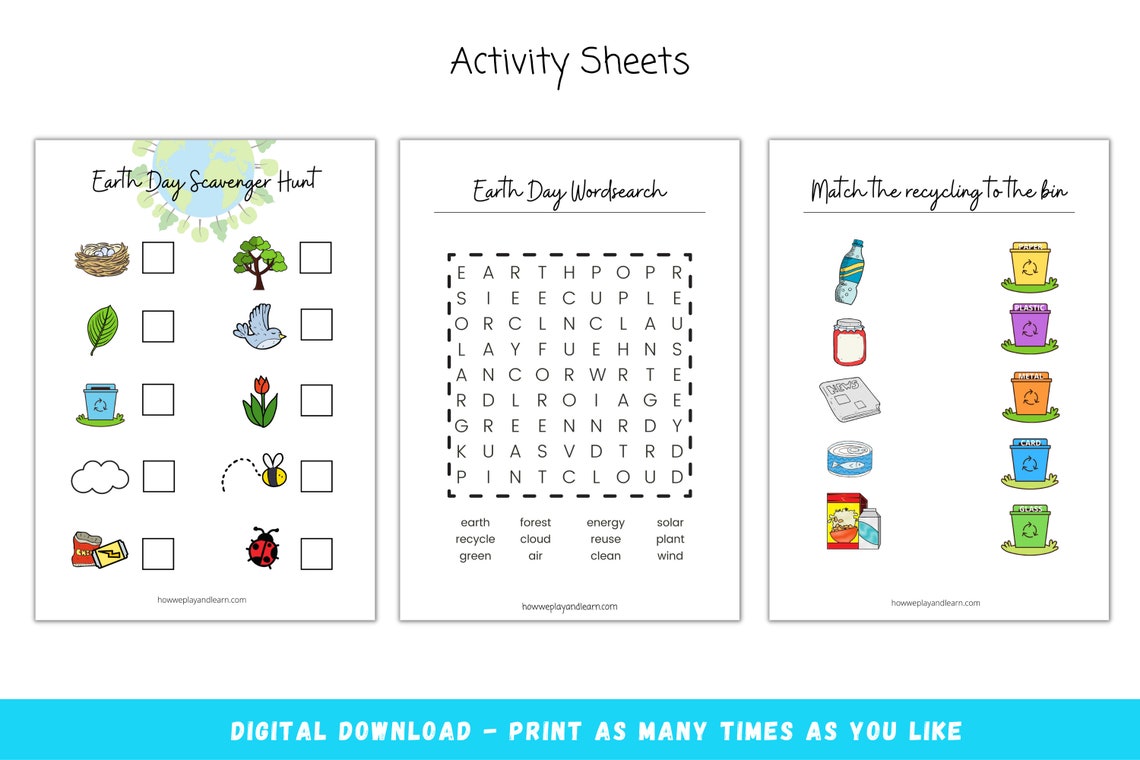 Earth Day Activity Book | Earth Topic Recycling Colouring Pages and ...