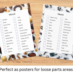 Ultimate Loose Parts Checklists | Reggio Emilia Posters | Montessori ...