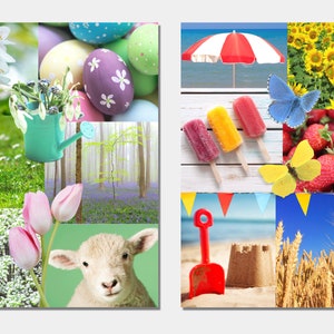Seasons Photo Collage Posters | Printable Posters of Spring, Summer ...