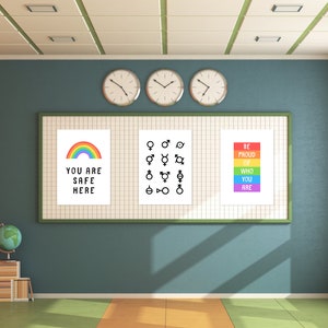 LGBTQIA+ Classroom Posters | Gender Positivity Poster Bundle | Pride ...