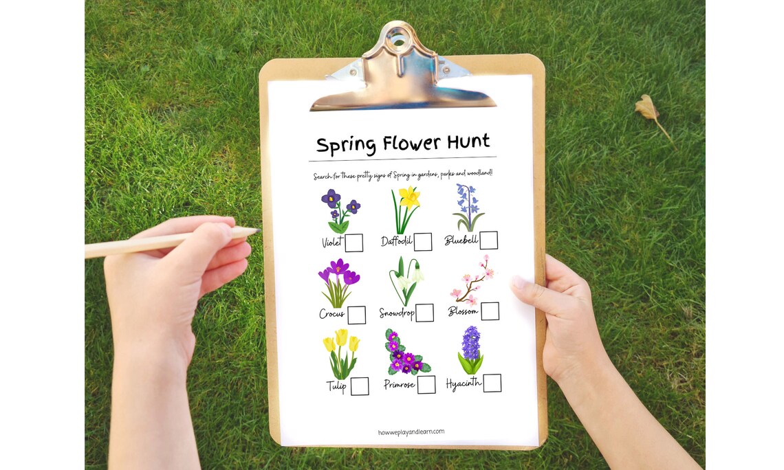 Spring Flower Hunt | Fun Easter Scavenger Hunt for Kids | Printable ...