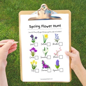 Spring Flower Hunt | Fun Easter Scavenger Hunt for Kids | Printable ...