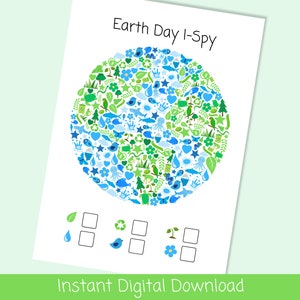 Earth Day I-spy Worksheet | Planet Earth Recycling Topic Printable for ...