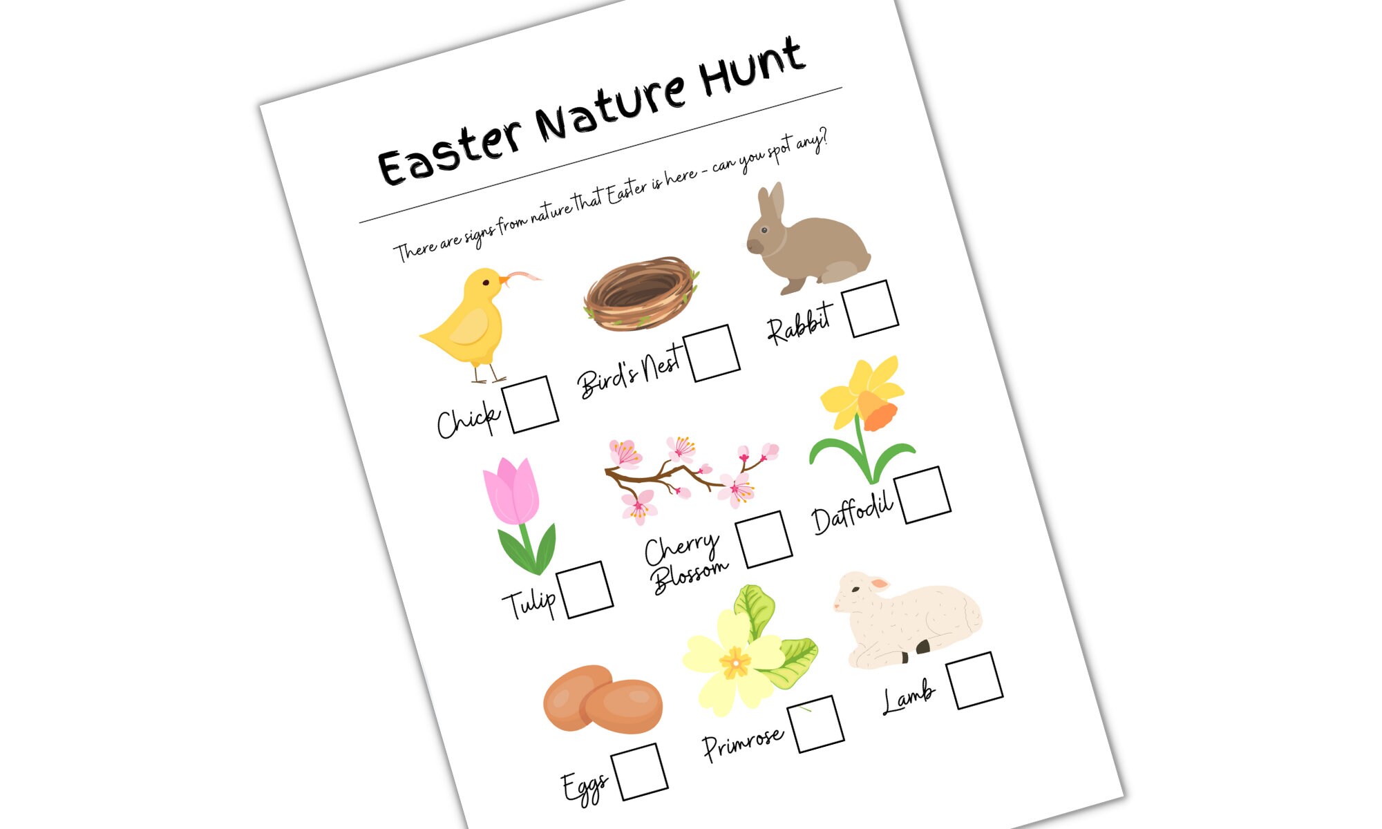 Easter Scavenger Hunt Printable Easter Hunt Spring I-spy Game Instant ...