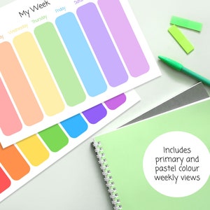 Childrens Weekly Planner | Visual Timetable | Autism Daily Routine ...