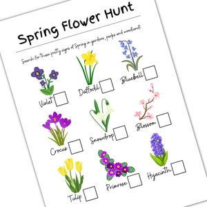 Spring Flower Hunt Fun Easter Scavenger Hunt for Kids - Etsy