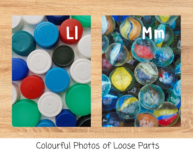 Loose Parts Alphabet Posters: Photo Posters for Montessori or Reggio ...