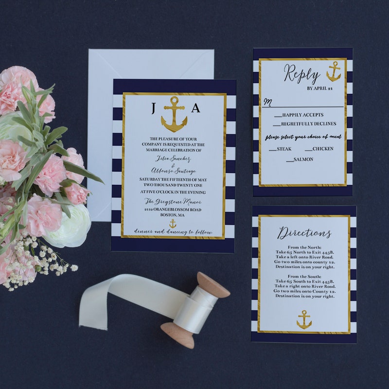 Nautical Invitation - Etsy