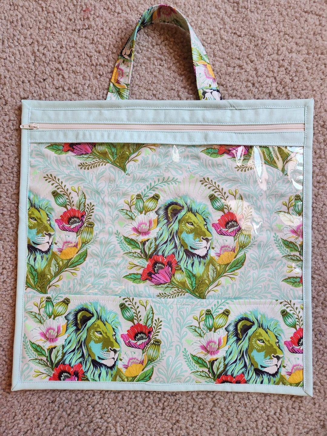 Tula Pink Lion Motif Project Bag - Etsy