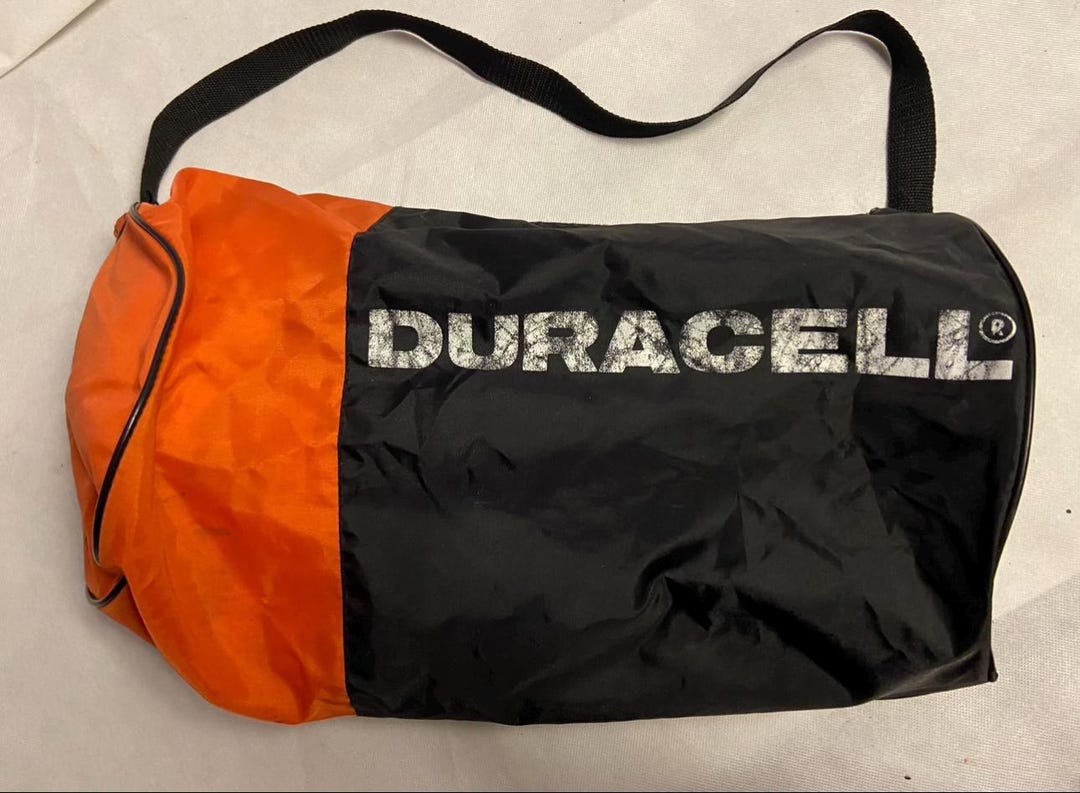 Vintage Orange and Black Duracell Gym Hold All Retro Hand Bag - Keeps ...