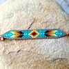 Genuine Turquoise Native American Handwoven Beaded Bracelet With ...