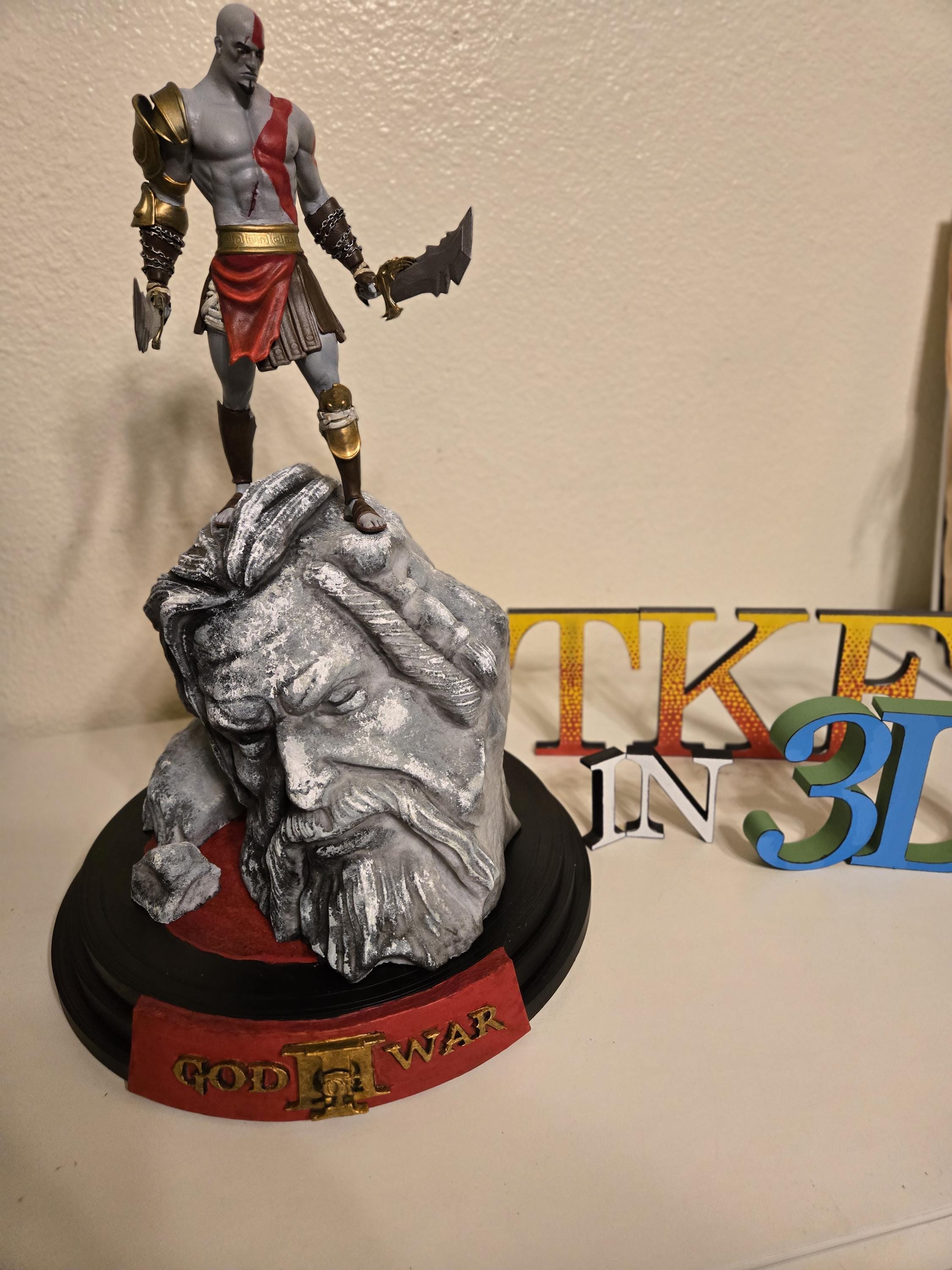 3d Printed Kratos - Hand Painted Collectible- God of War - Etsy