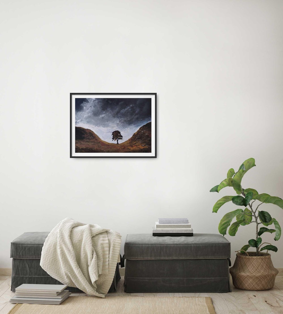 SYCAMORE GAP Print of an Iconic Tree Before It Was Felled, Standing ...