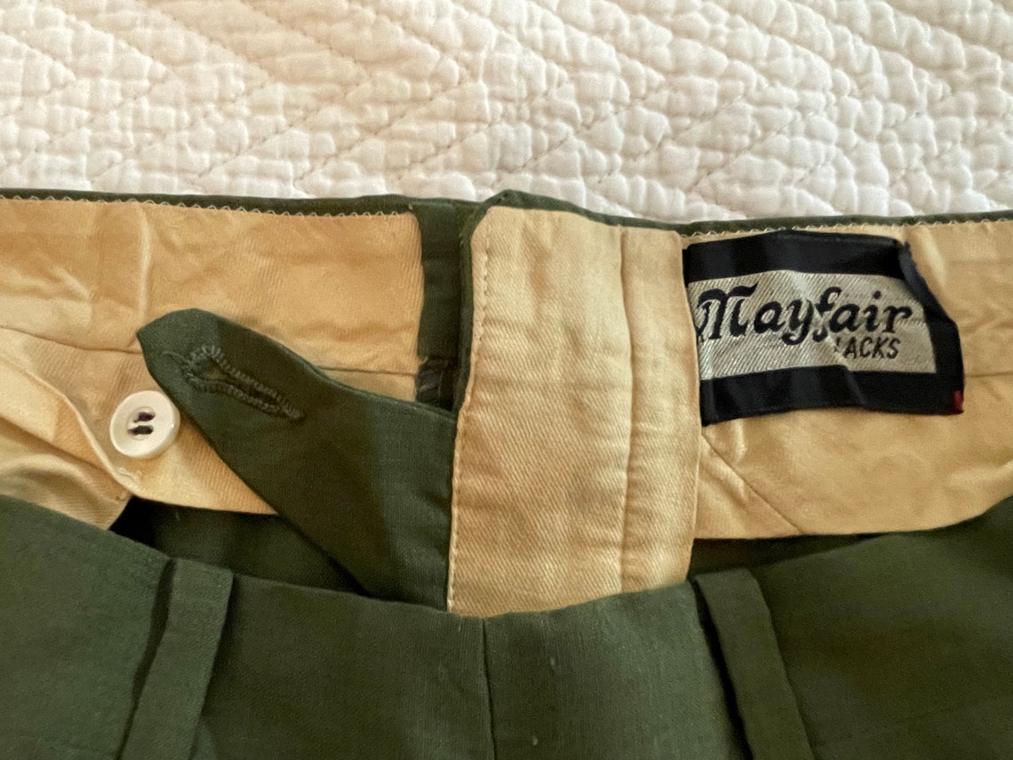 Men's 1960s Mod Green Vintage Mayfair Sport Pants, Slacks - Etsy