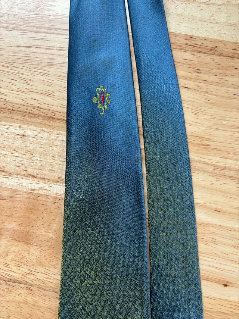 Sleek, Silky, Sears 50s Sharkskin Emblem, Cravat, Necktie - Etsy