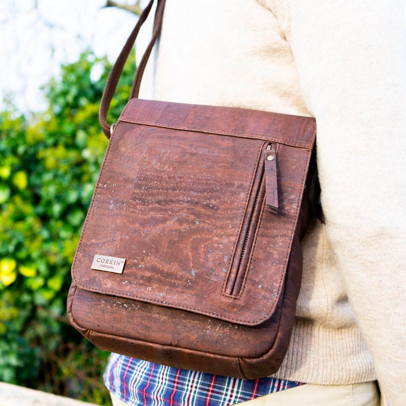 Men's Cork Bag, Man Bag, Cork Bag, Leather Bag, Man Leather Bag, Mens ...