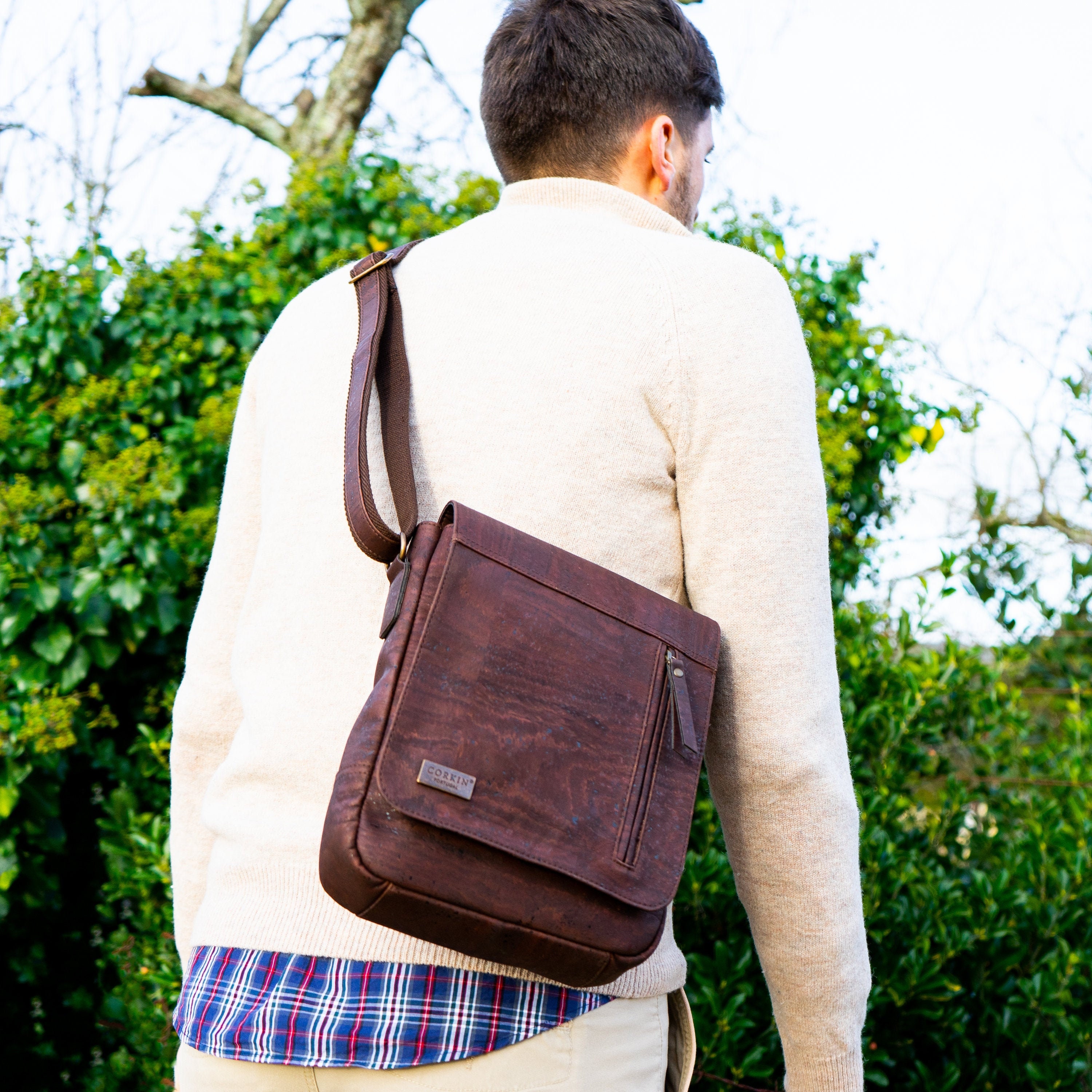 Men's Cork Bag, Man Bag, Cork Bag, Leather Bag, Man Leather Bag, Mens ...