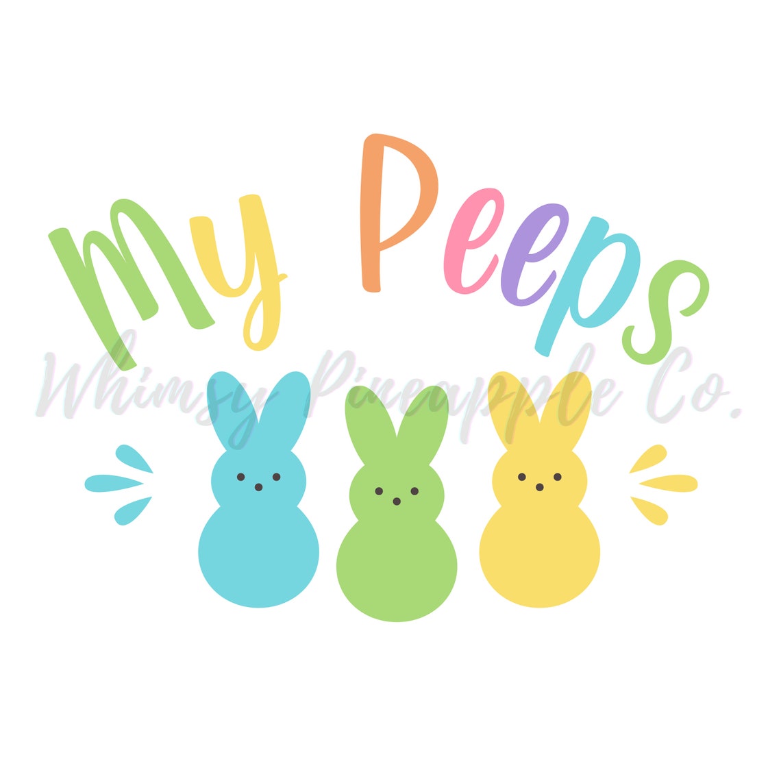 Easter Peeps Clip Art Digital File PNG JPG SVG Cute | Etsy