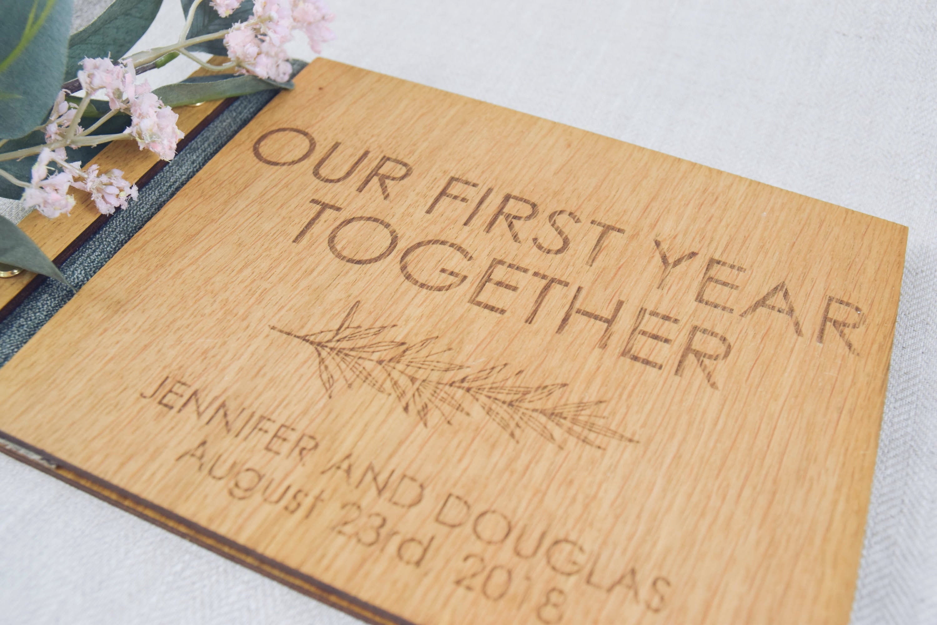 Our First Year Together Scrapbook, First Year Anniversary Gift ...