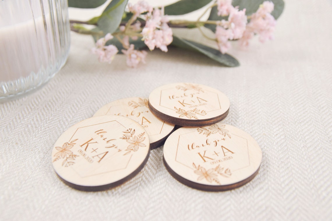 Wooden Thank You Magnets Wedding Thank You Favor Favors for - Etsy