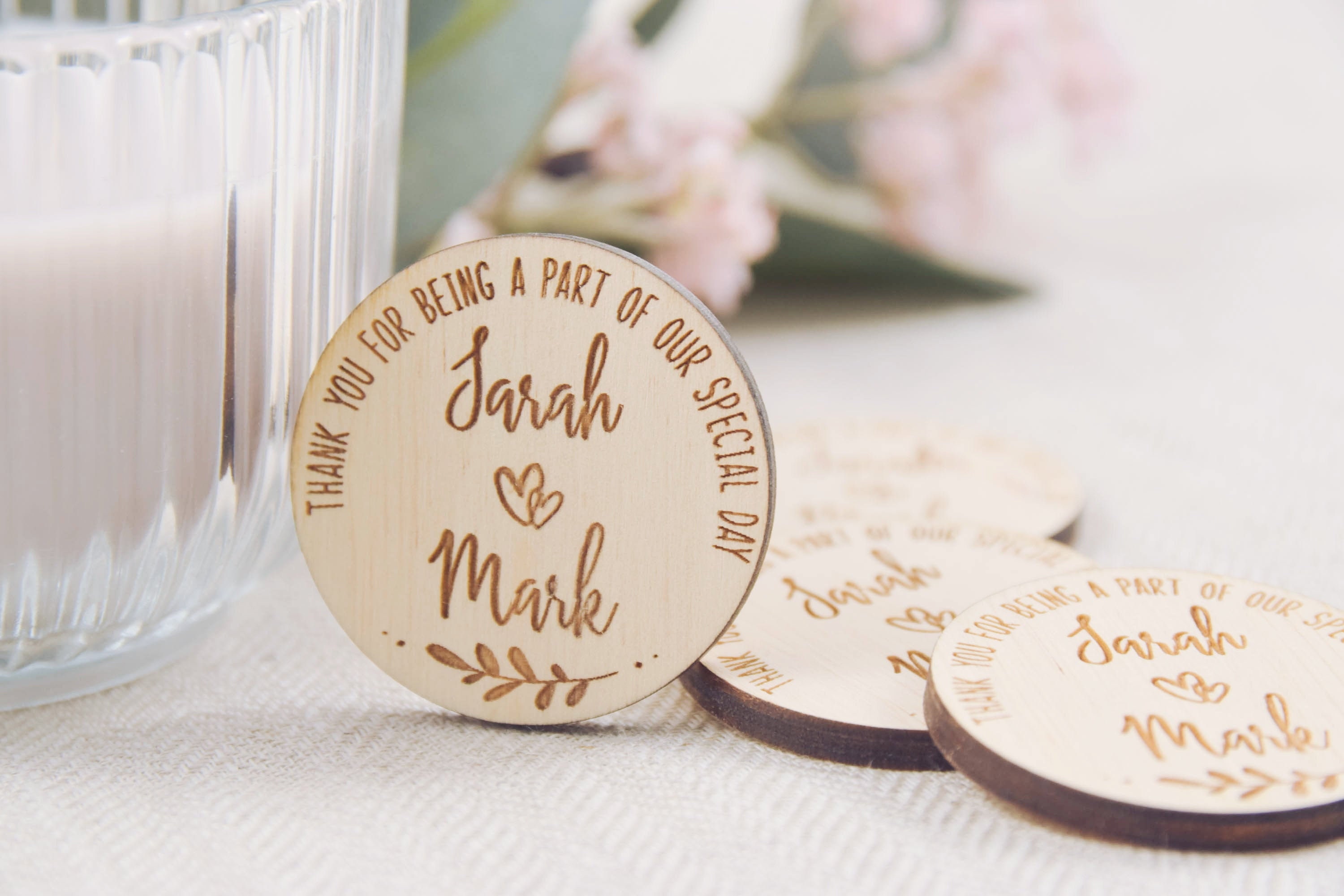 Wedding Favor Magnet Personalized Wooden Wedding Magnets - Etsy