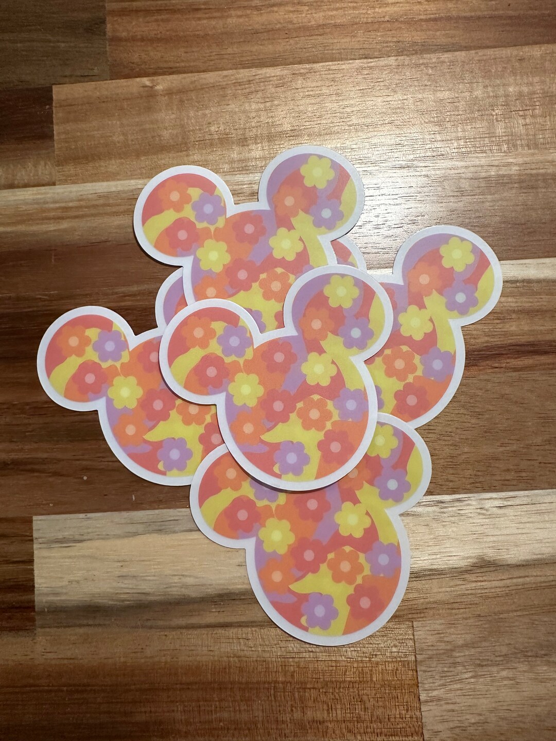 Figment Color Flower Stickers, Mouse Head Flower Sticker - Etsy
