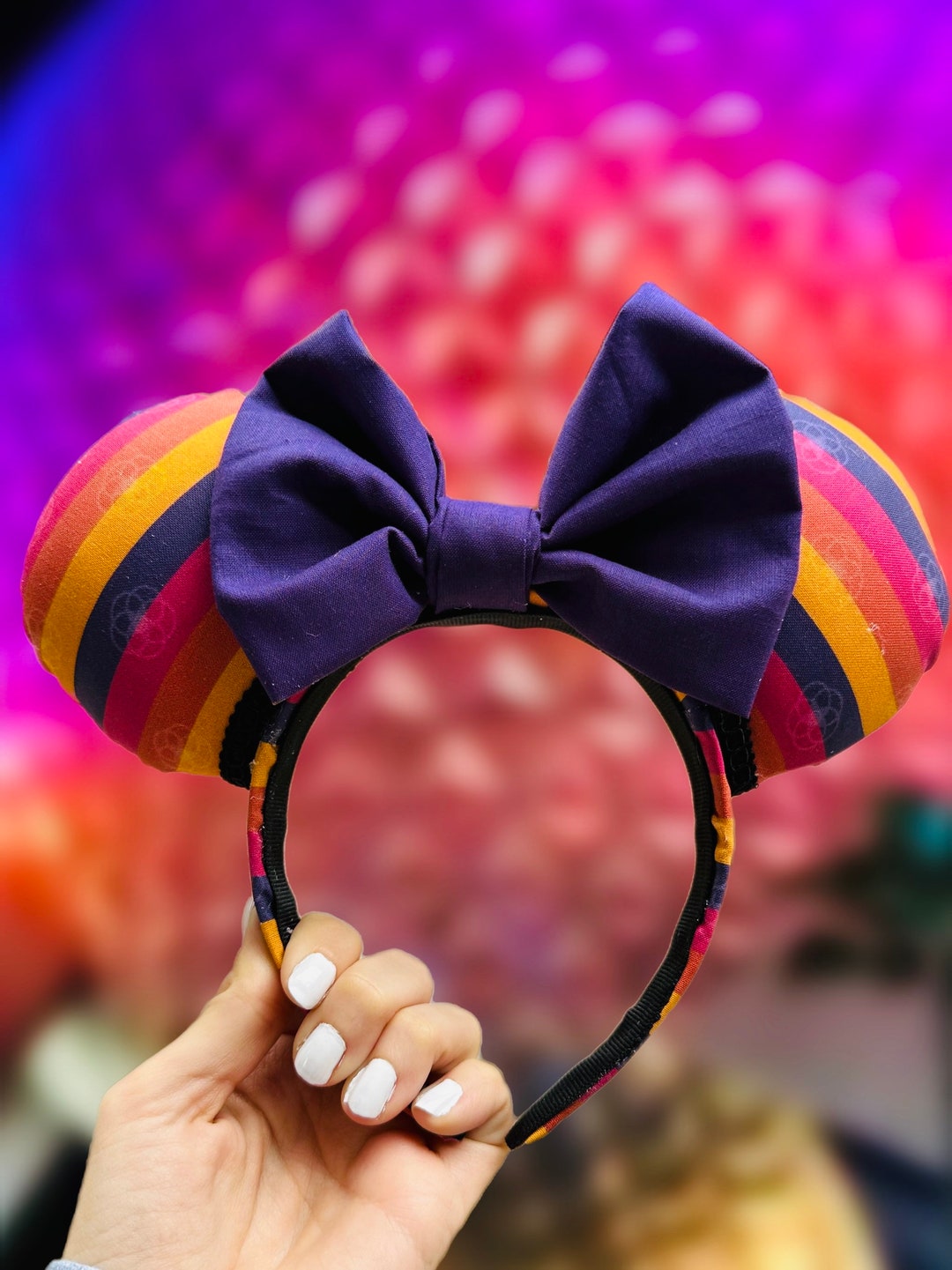 Retro Epcot Mouse Ears, Spaceship Earth Ears, Retro Theme Park ...