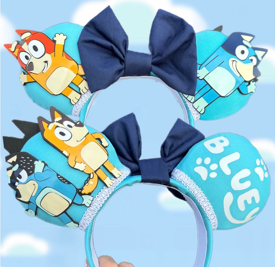 Blue Dog and Family Mouse Ears, Bluey Mouse Ears, Bluey Headband, Kids ...