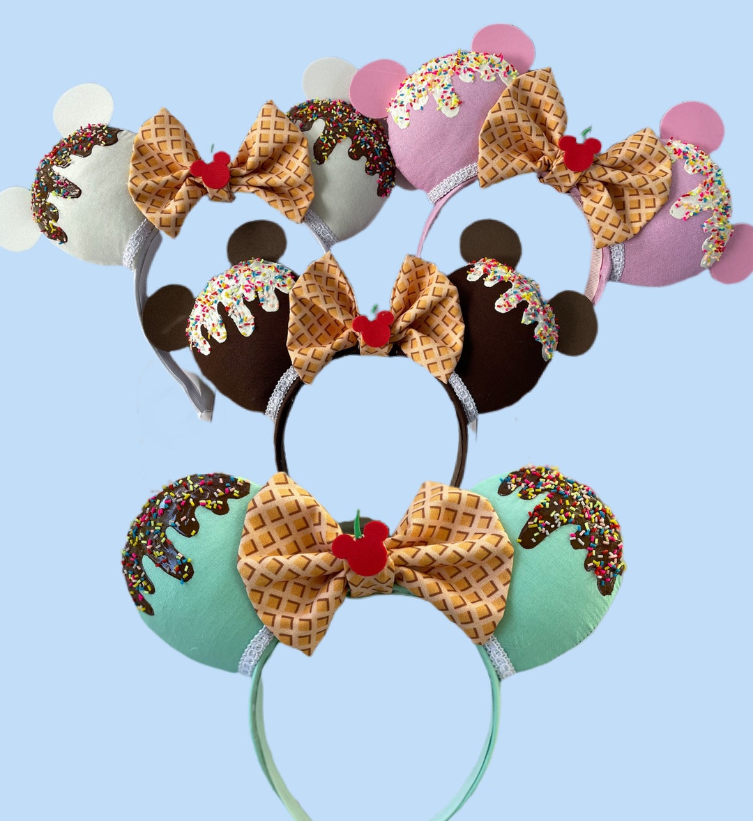 Ice Cream Mouse Ears, Ice Cream Headband, Ice Cream Bar Ears, Custom ...