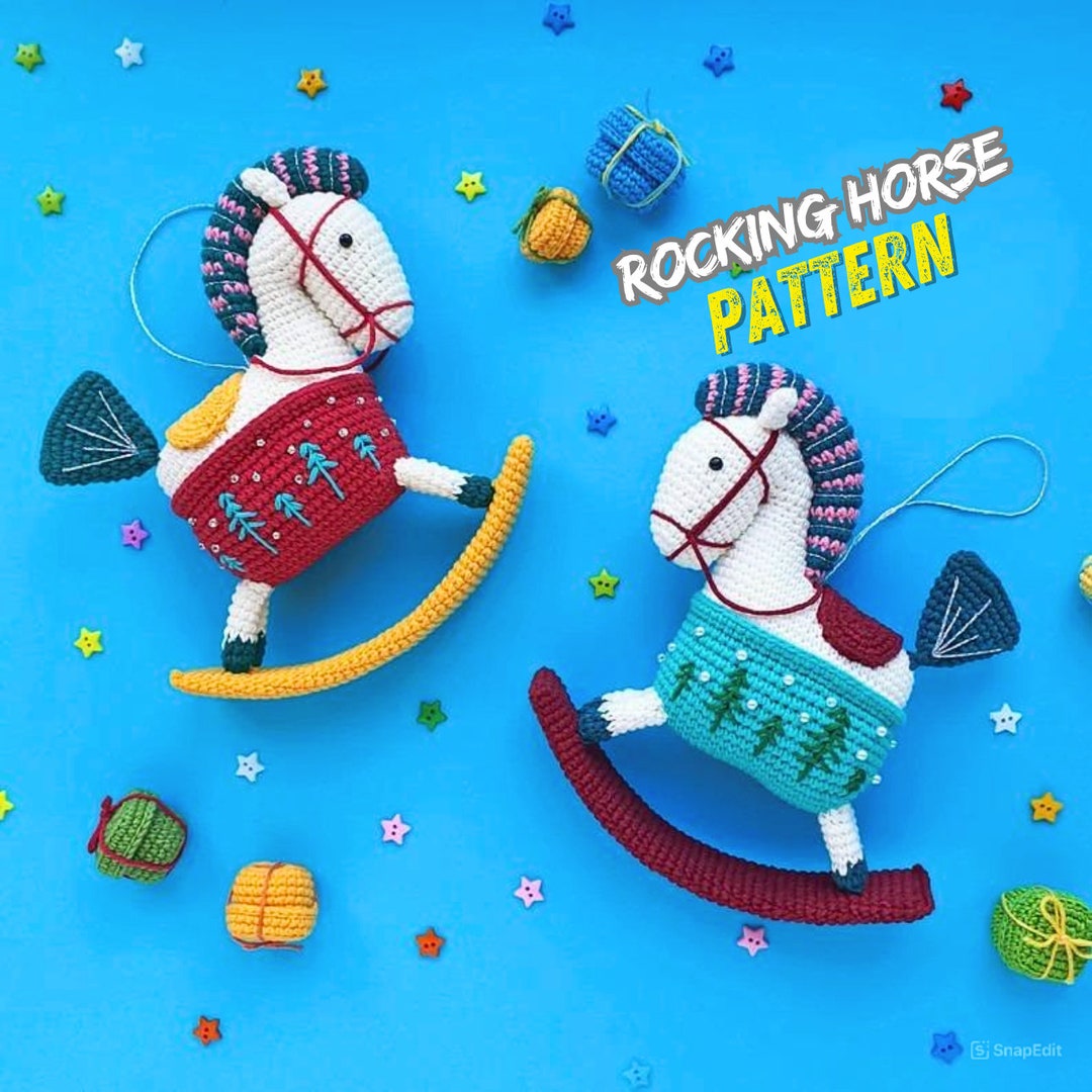 Crochet Pattern Rocking Horse, Horse Pattern, Amigurumi Crochet, PDF ...