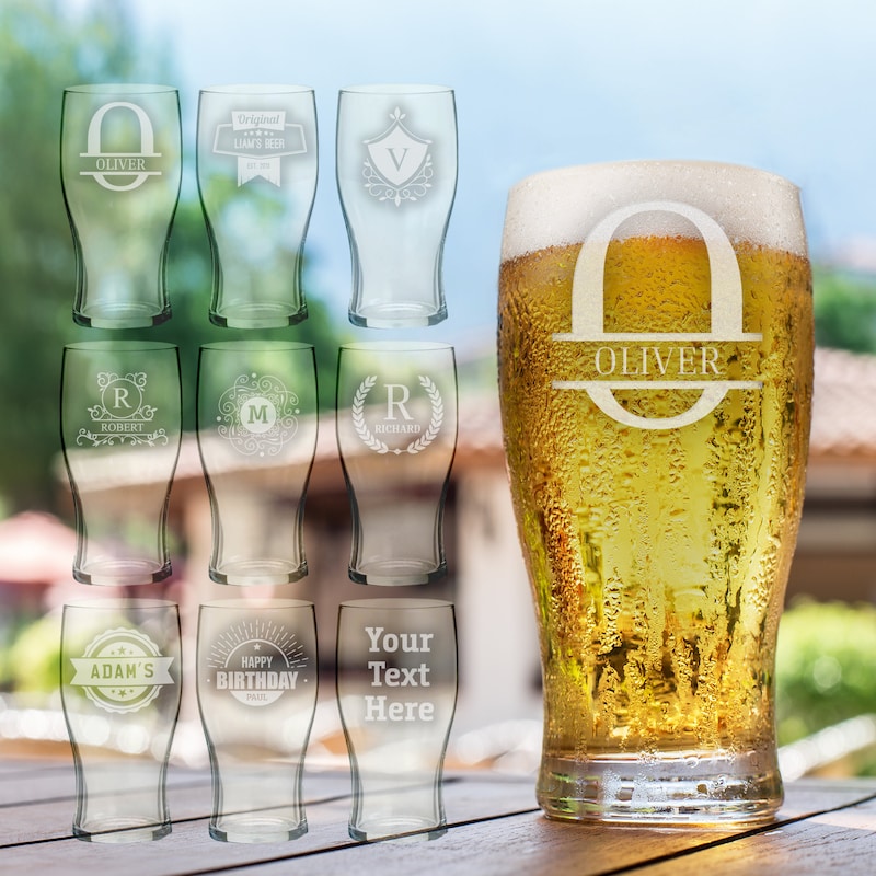 Personalised Beer Glass - Etsy UK