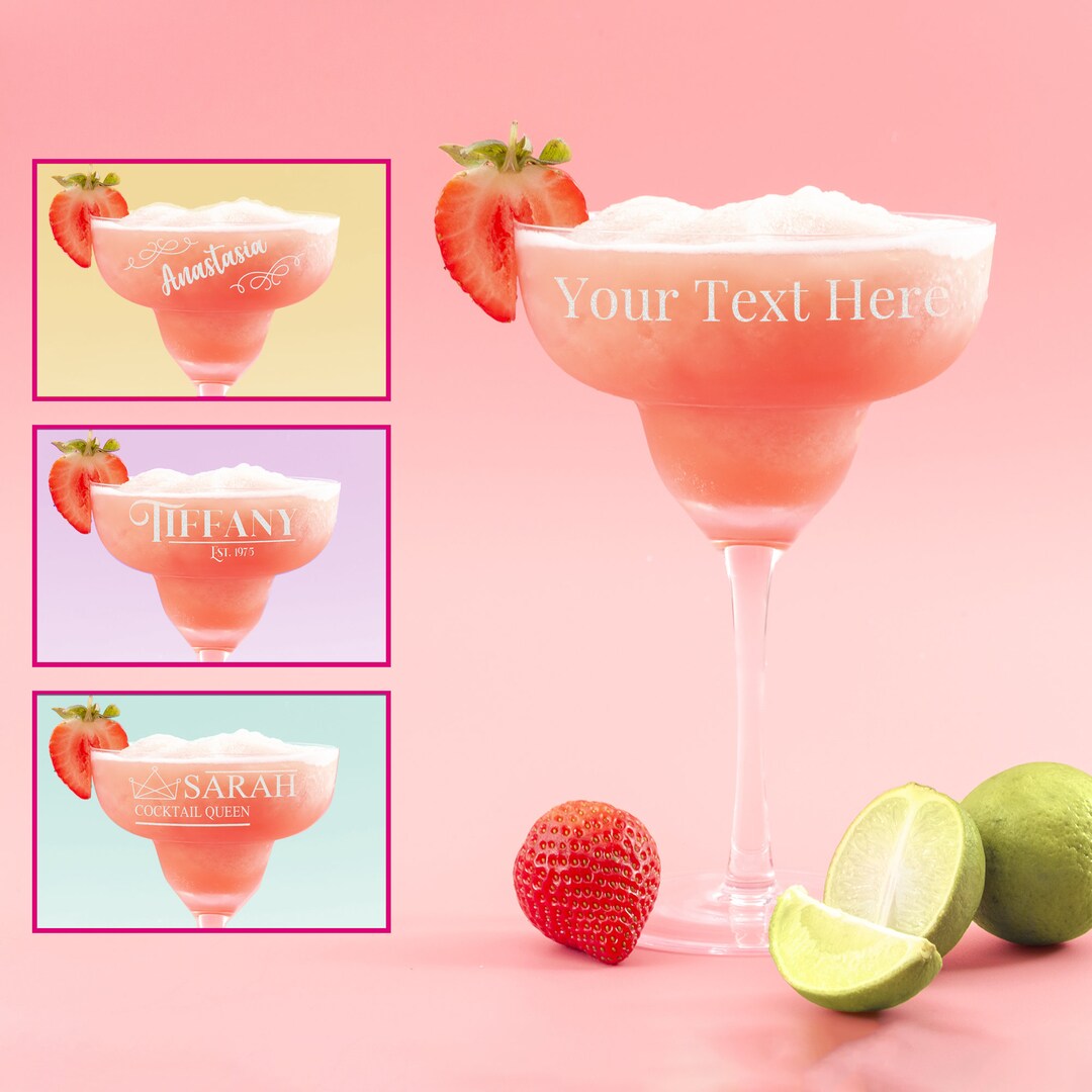 Personalised Cocktail Glass Engraved Margarita Glass Gift Custom ...