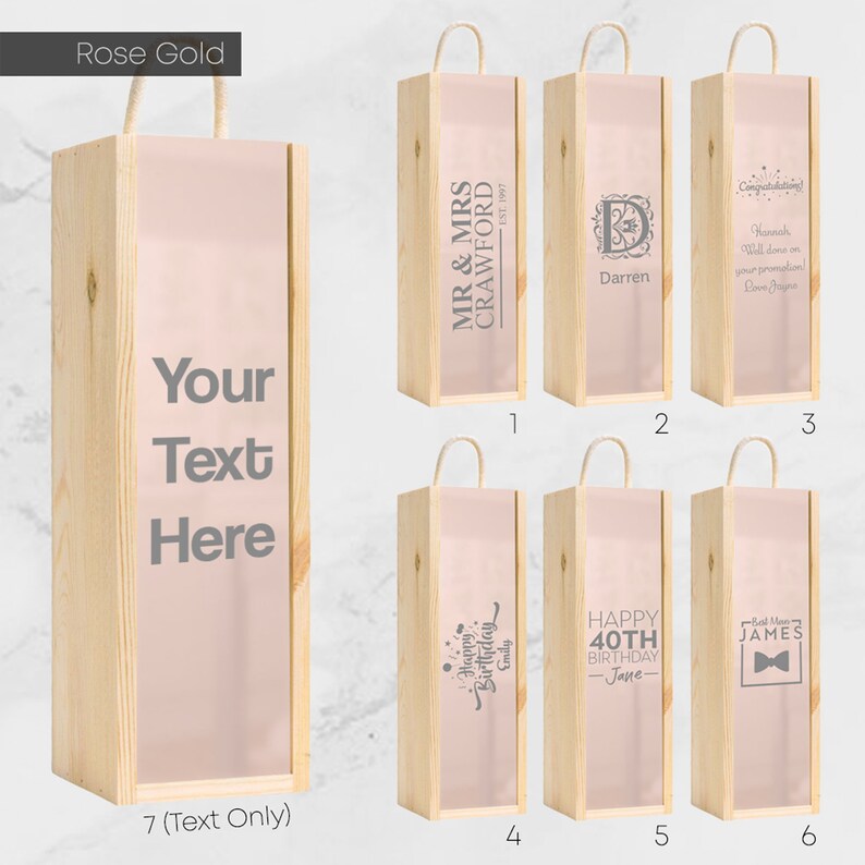 Personalised Bespoke Wooden Wine Box Laser Engraved Unique - Etsy