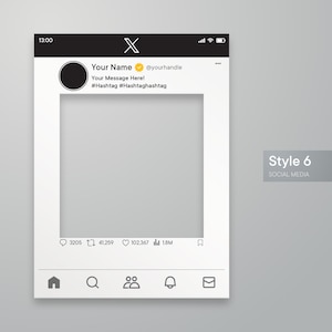 Customisable Social Media Selfie Frame Bespoke Instagram Facebook ...