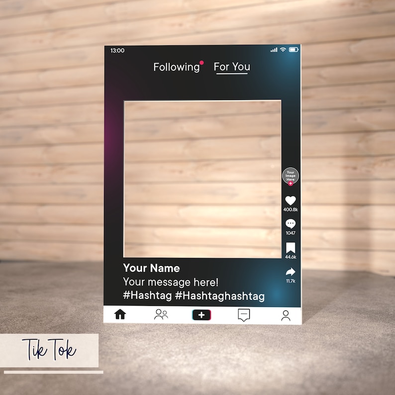 Customisable Social Media Selfie Frame Bespoke Instagram - Etsy UK