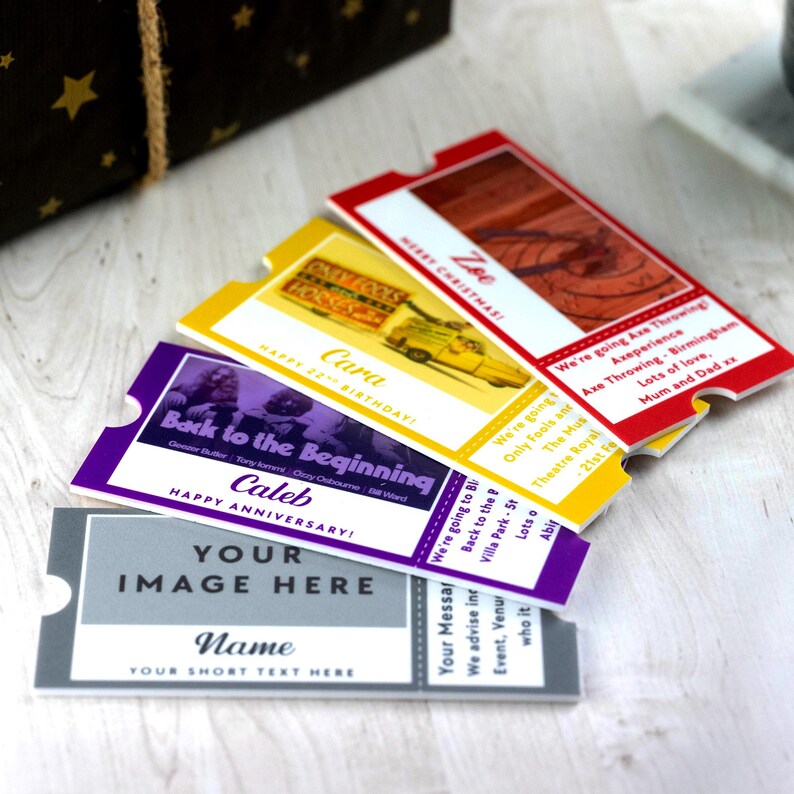 Personalised Ticket Customised Your Own Photo Concert Ticket, Theatre ...