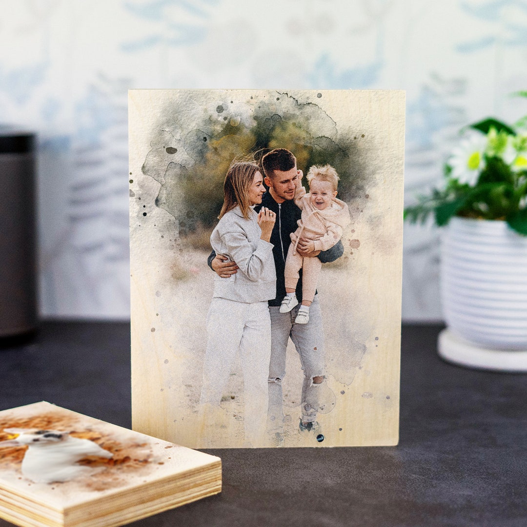 Personalised Custom Wooden Photo Block Your Own Photo Custom Image ...