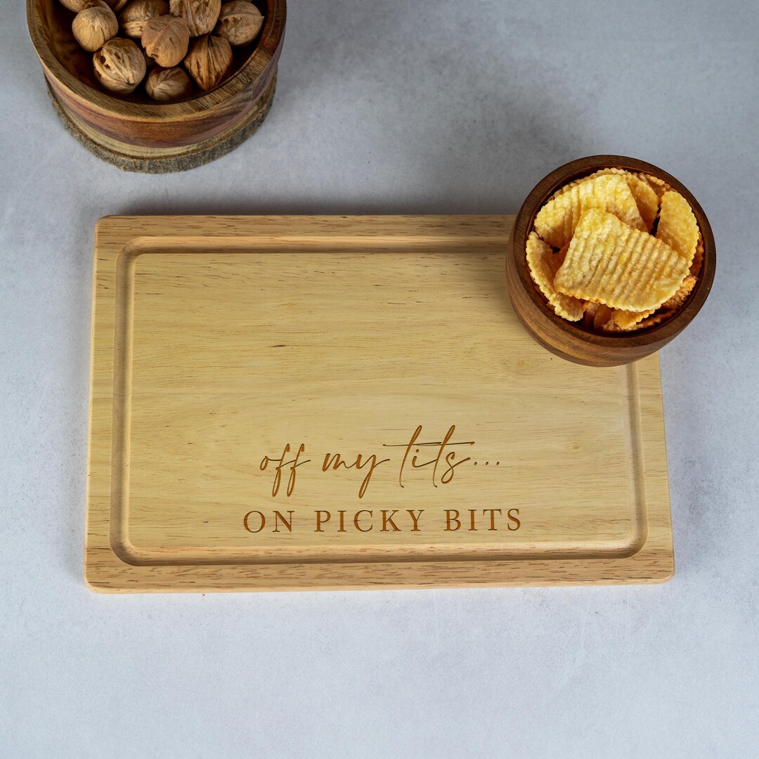 Personalised off My T**ts on Picky Bits Board Charcuterie Chopping ...