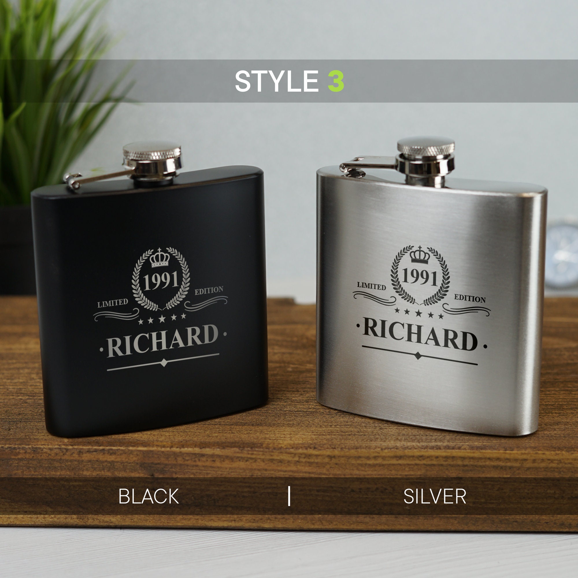 Personalised Engraved Hip Flask Custom 6oz Hipflask Wedding - Etsy UK