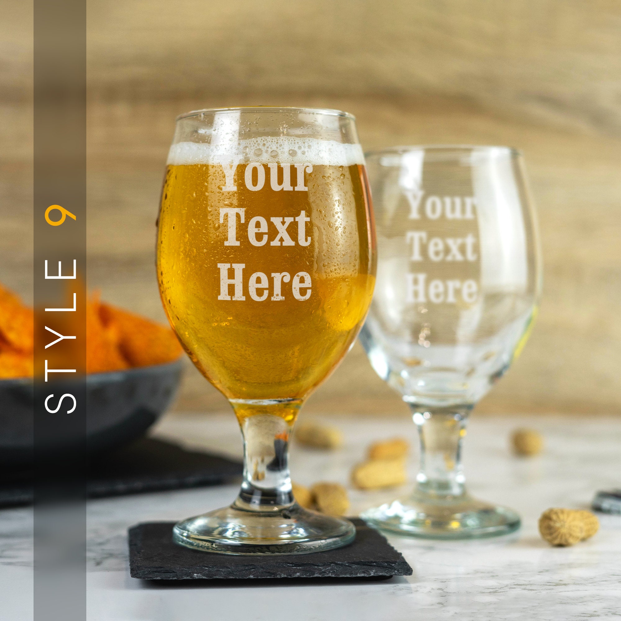 Personalised Beer Glass Engraved Stemmed Ale Craft Glass - Etsy UK