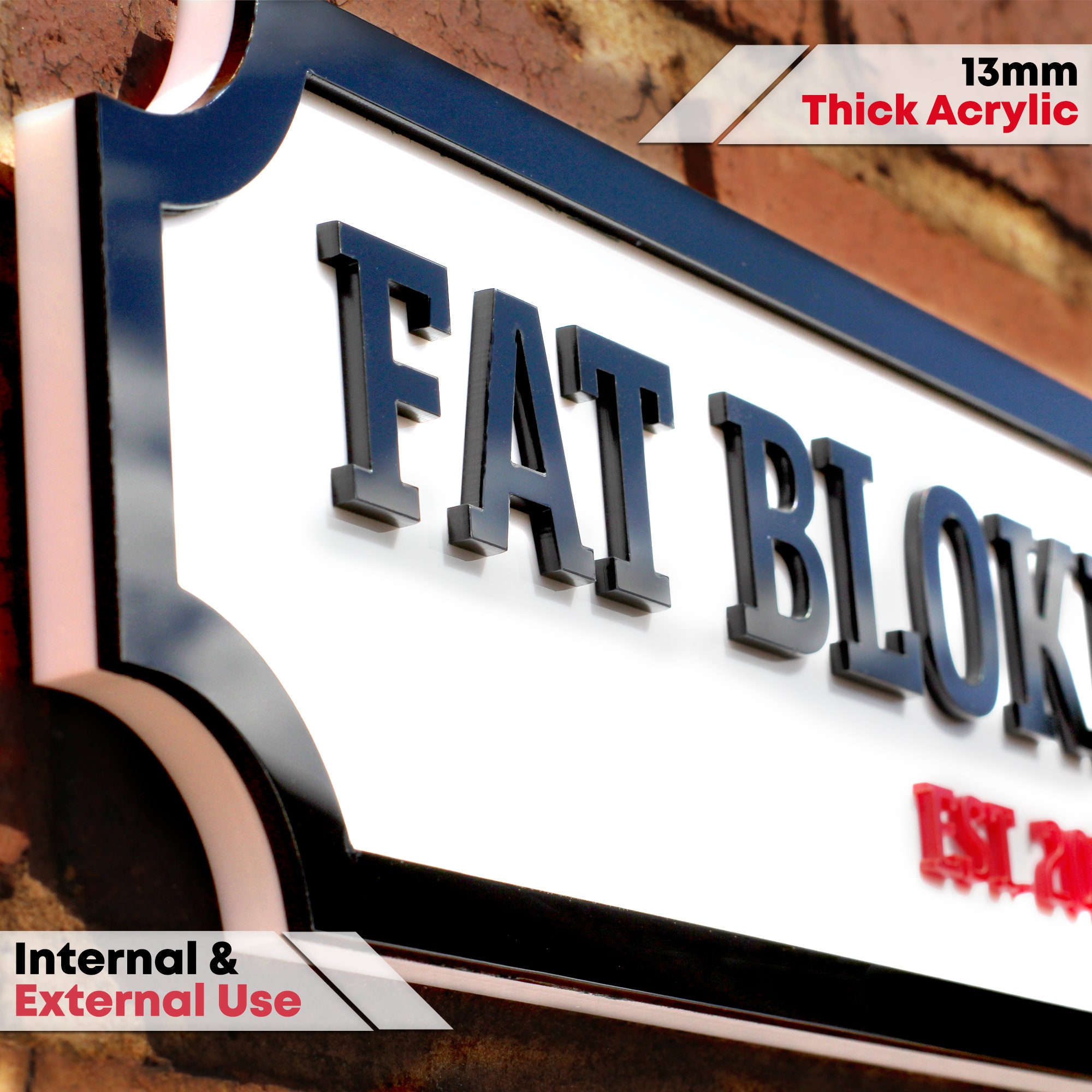 Personalised Street Sign 3D Acrylic Outdoor & Indoor Thick | Etsy UK