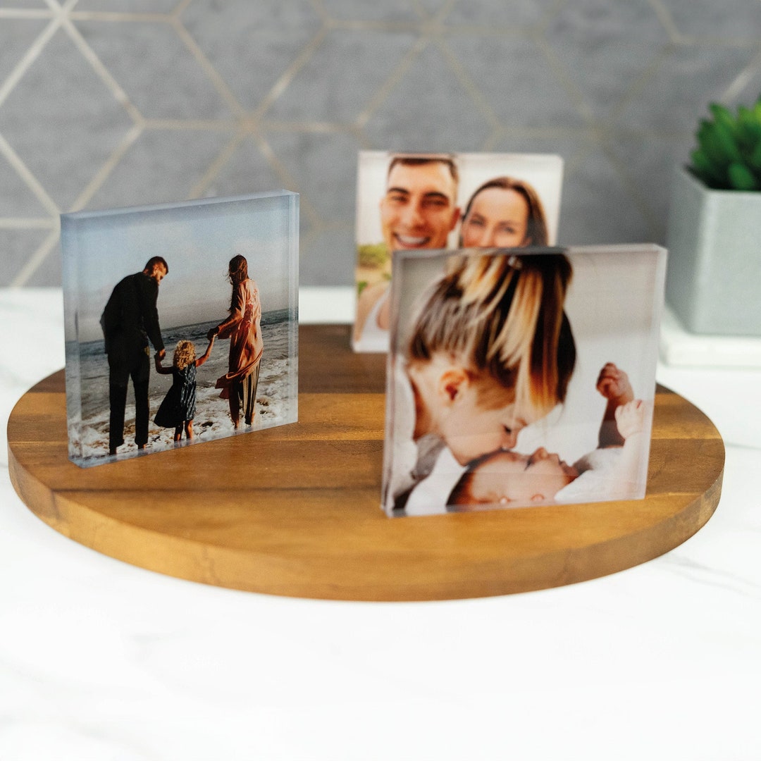 Custom Photo Block Personalised Glass Effect Acrylic Your Own Image ...