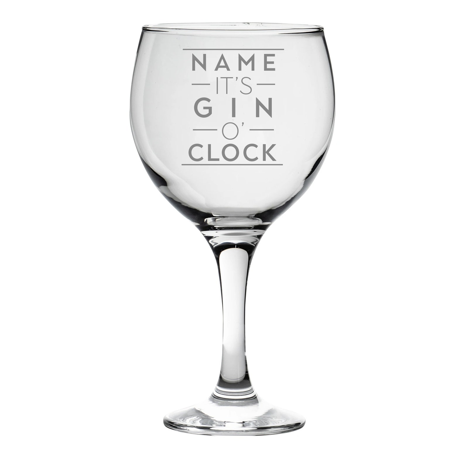 Personalised Gin Glass Laser Engraved Your Own Message Bespoke - Etsy