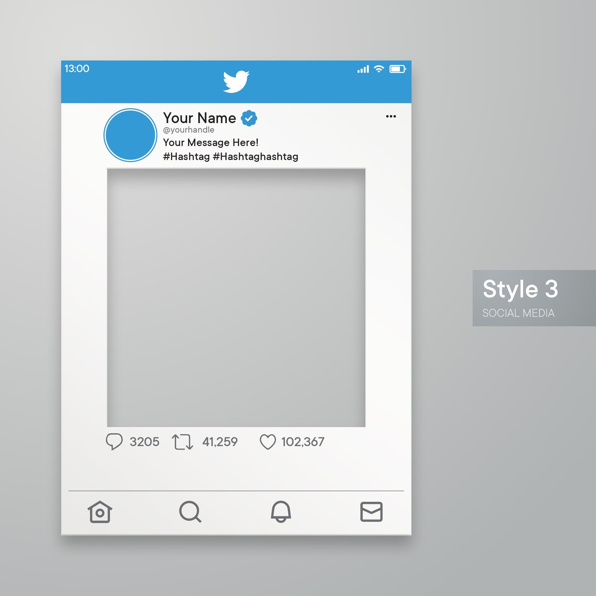 Customisable Social Media Selfie Frame Bespoke Instagram Facebook ...