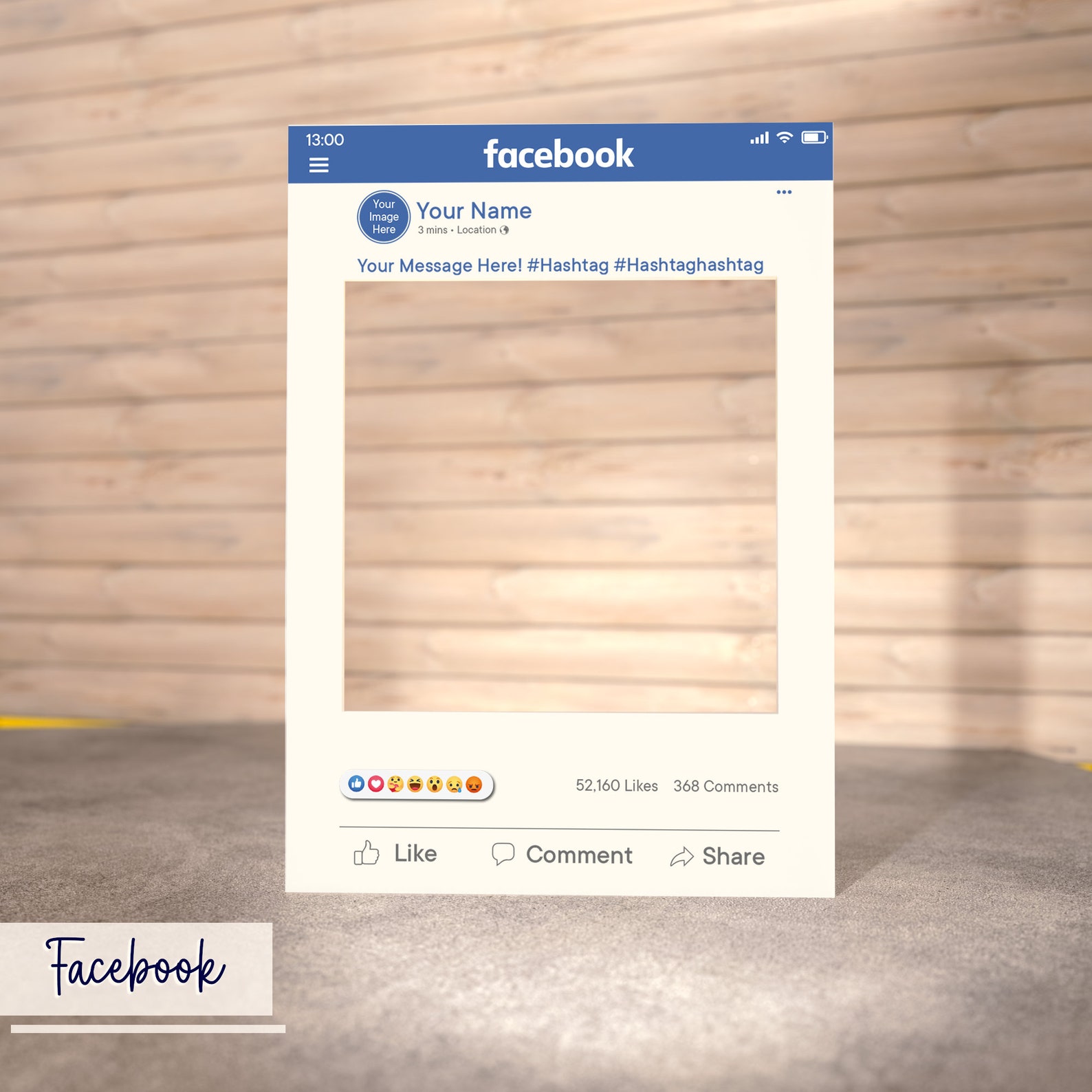 Customisable Social Media Selfie Frame Bespoke Instagram Etsy Uk
