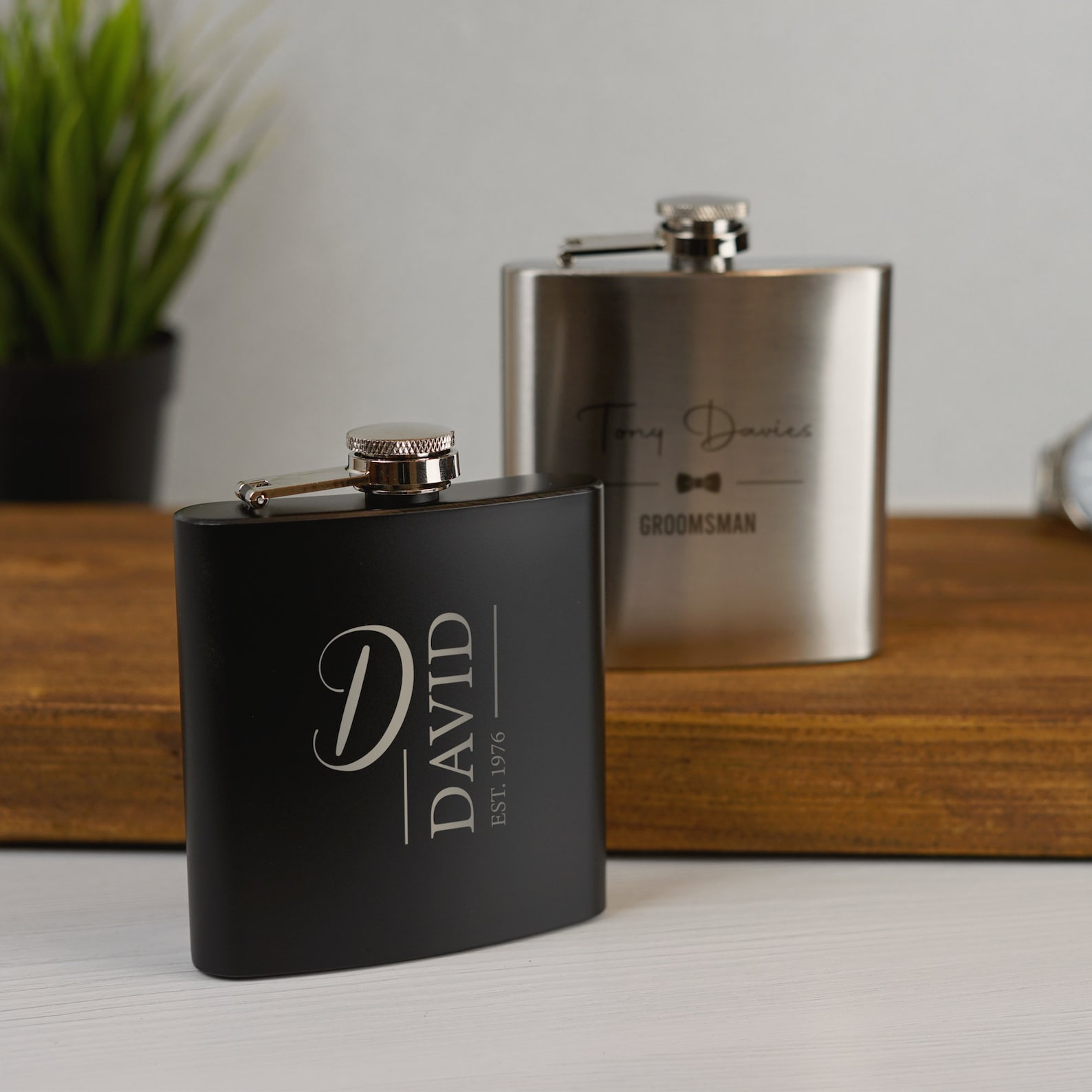 Personalised Engraved Hip Flask Custom 6oz Hipflask Wedding Gift Idea ...