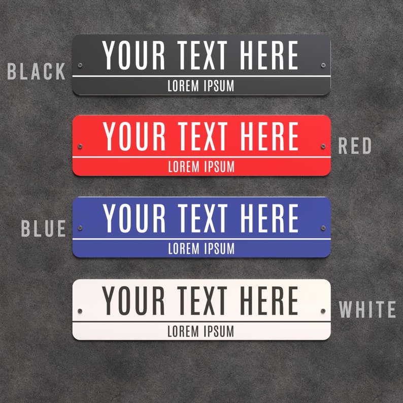 Personalised Metal Street Sign Custom Contemporary Modern - Etsy