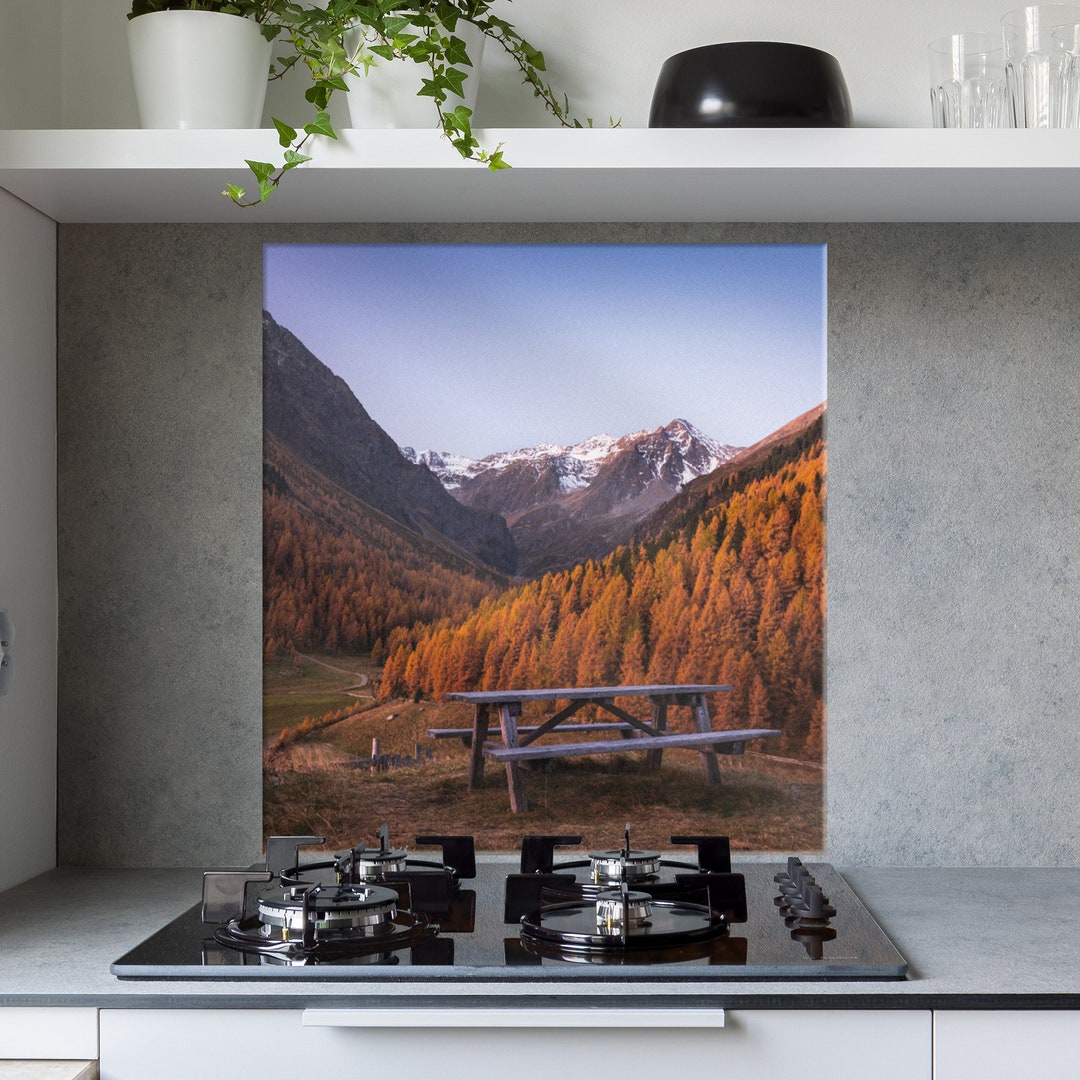 Kitchen Glass Splashback Printed Toughened Tile Cooker Panel Hob Cooker ...
