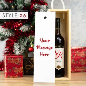 Personalised Wine Box Christmas Gift Wine Presentation Box Xmas Themed ...